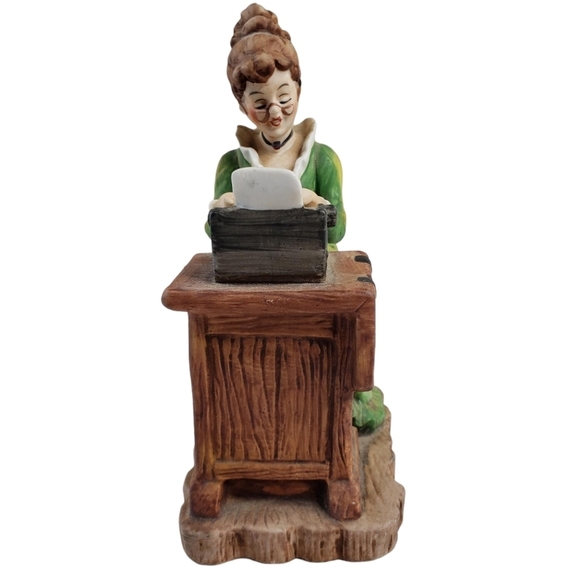 Lefton | Accents | Vintage Lefton Victorian Woman Typewriter Japan Hand ...